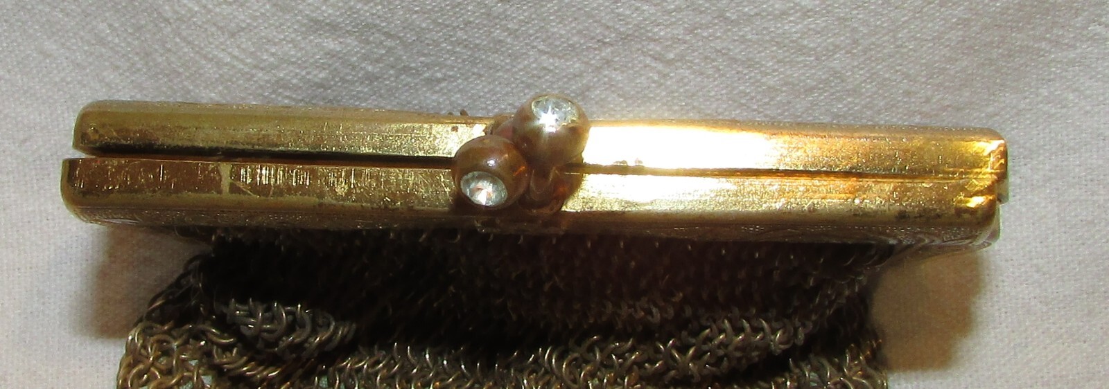 BOURSE ANCIENNE PORTE-LOUIS AUMONIERE 19ème siècle métal doré golden ...