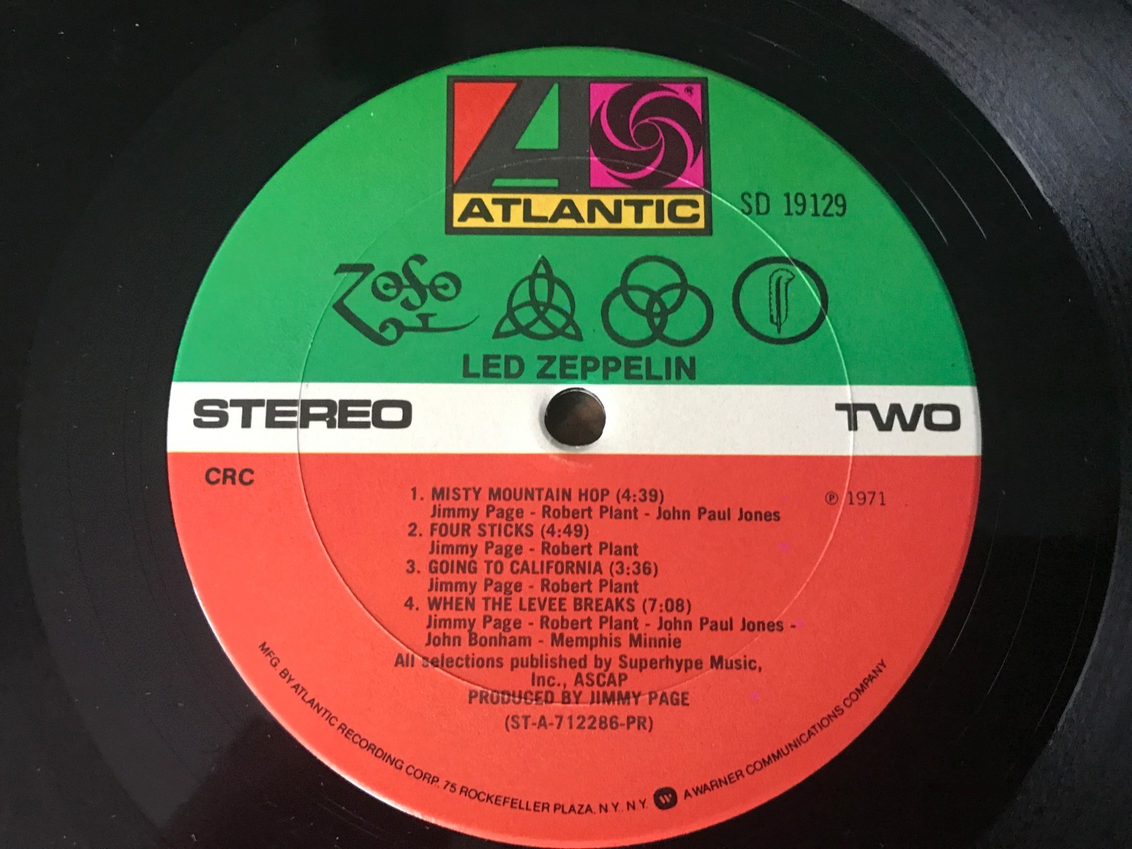 LED ZEPPELIN - UNTITLED - ATLANTIC RECORDS - ST-A-712285-PR - 1975 | eBay
