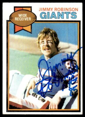 Jimmy Robinson Signed NEW YORK GIANTS Card 1979 Topps | eBay