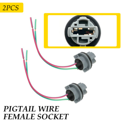 Pigtail Wire Female Socket 7440 T20 Two Harness Front Turn Signal ...