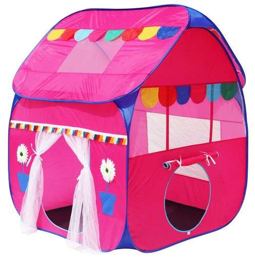 Foldable Pop Up Hut Type Tent House For Kids Toys Play Pink US | eBay