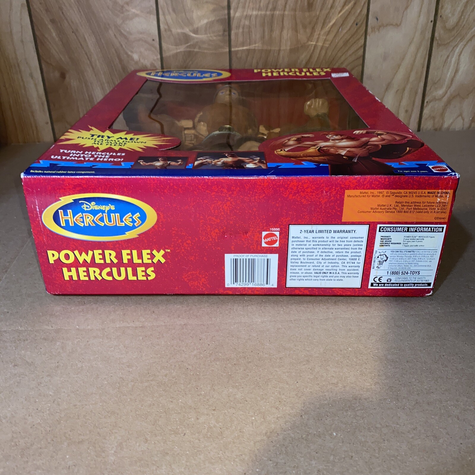 Rare Vintage 1997 Disney’s Power Flex Giant Size Hercules Doll Sealed ...