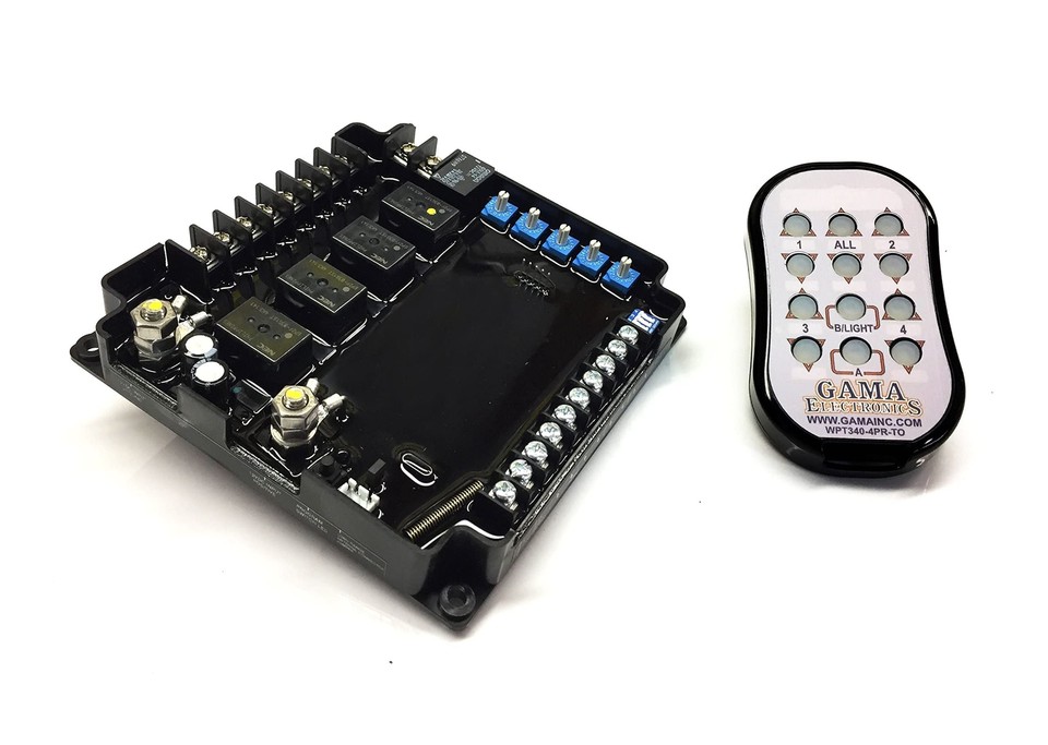 GAMA Electronics RF Remote Control System, 12VDC 4-Motor Polarity ...