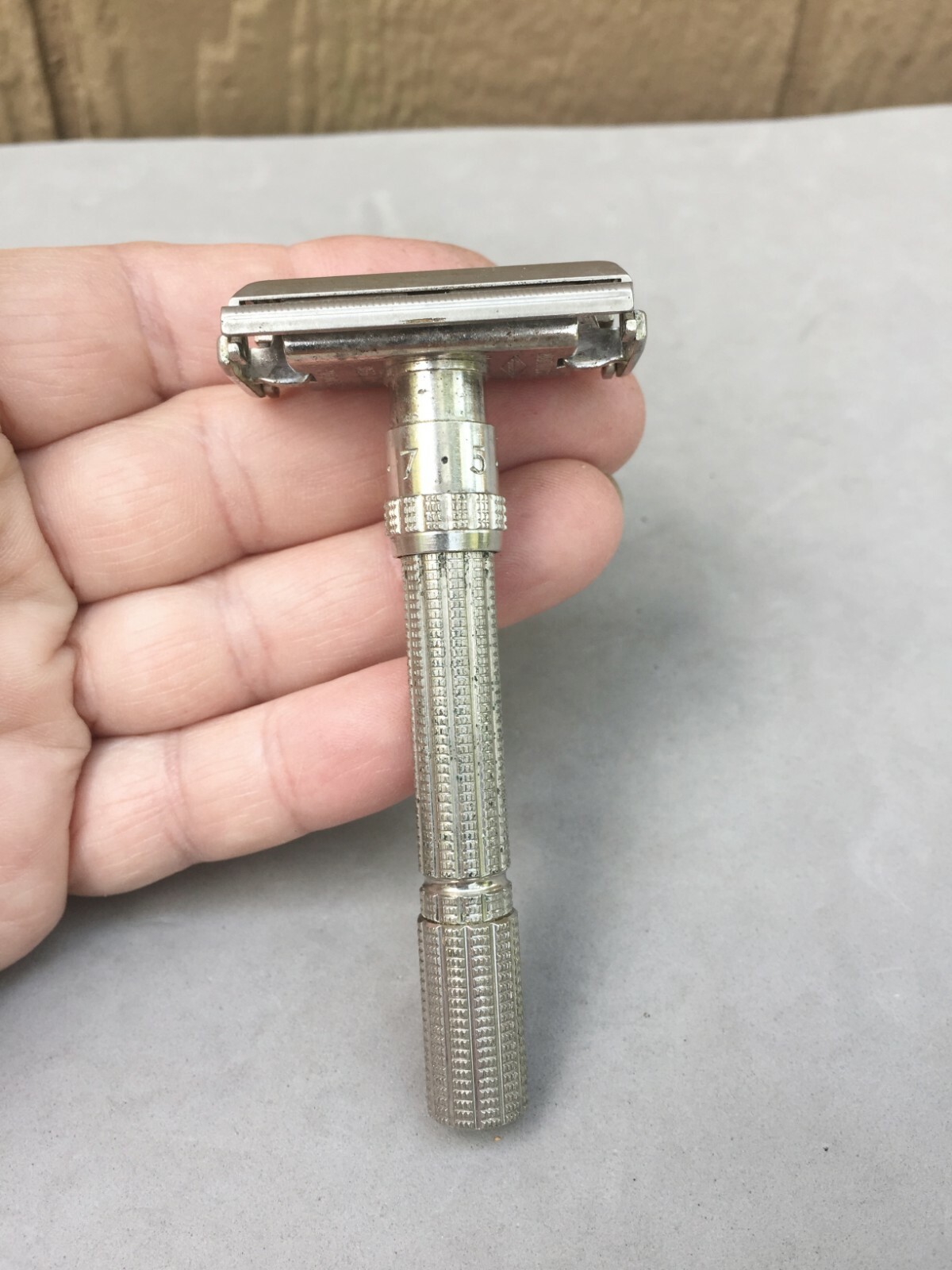 Gillette Safety Shaving Razor H3 Date Code Vintage Adjustable 1-9 ...