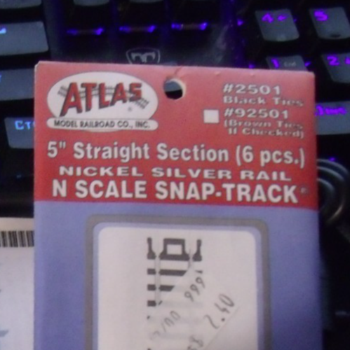Atlas 2501 Code 80 5" Straight Track - Nickel Silver (Pack of 6) | eBay