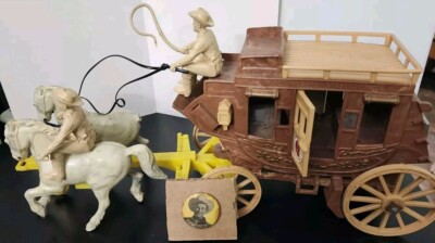 Vintage IDEAL Roy Rogers FIX-IT Stagecoach Wagon, Horses & Cowboy ...