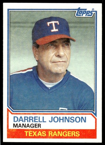1983 Topps Baseball Card Darrell Johnson Texas Rangers #37 | eBay