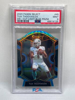 TUA TAGOVAILOA 2020 SELECT CONCOURSE LIGHT BLUE PRIZM DIE CUT RC #45 ...