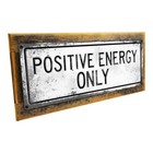 Retro Positive Energy Only Metal Sign; Wall Decor for Studio and Office ...