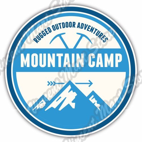 Rugged Outdoor Adventures Mountain Camping Car Bumper Vinyl Sticker ...