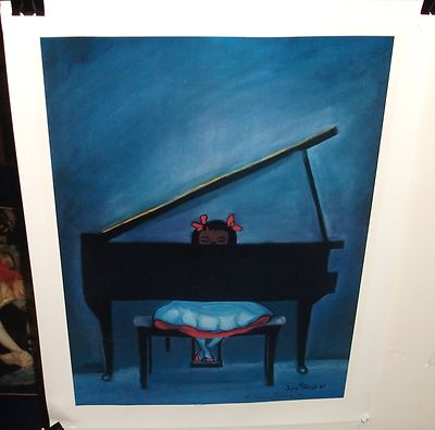 ALICE PATRICK AFRICAN AMERICAN GIRL PLAYING A PIANO HAND SIGNED ...
