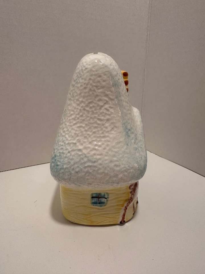 Japan Napco Giftcraft Fairy House Cottage Coin Bank Deer Missing Door and Lock | eBay