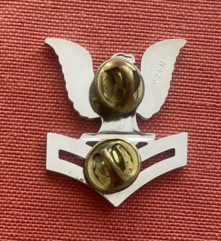 U.S. Navy Second Class Petty Officer (E5) Silver Garrison Cap Device ...