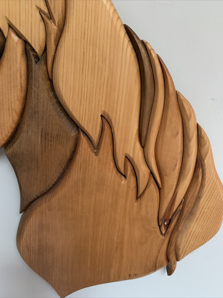 Wood Horse Head Intarsia By Eddie Brunswick Ohio 17x18 Western Woodwork ...