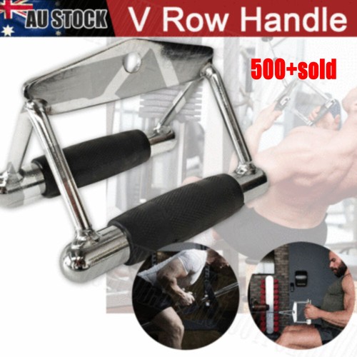 Triangle Close Grip Bar Gym Cable Attachment Back Workout Seated V Row ...