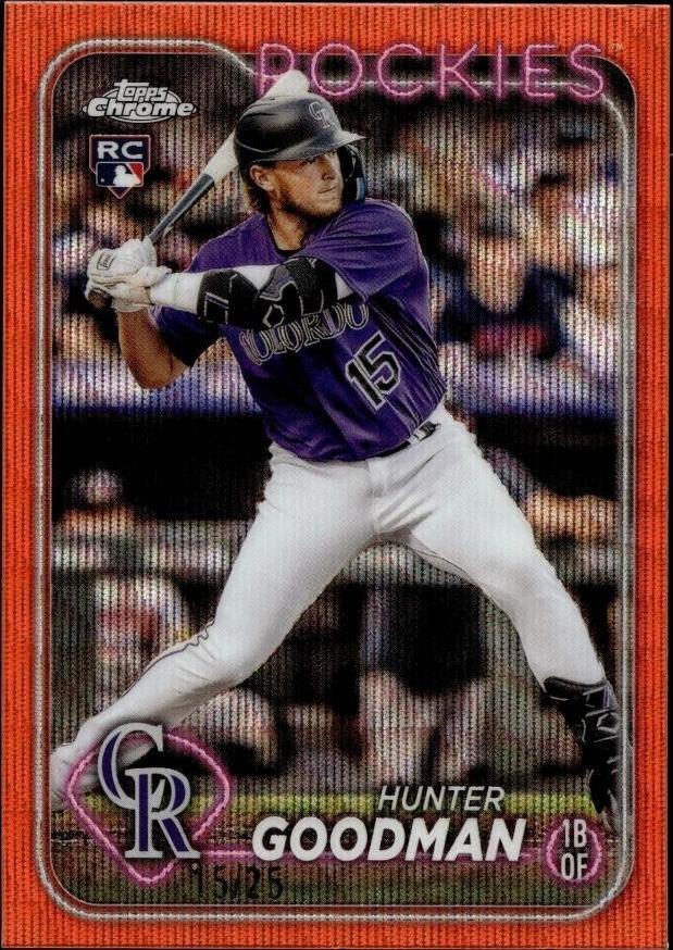 2024 Topps Chrome - Hunter Goodman #99 Orange Wave Refractor /25 (RC ...