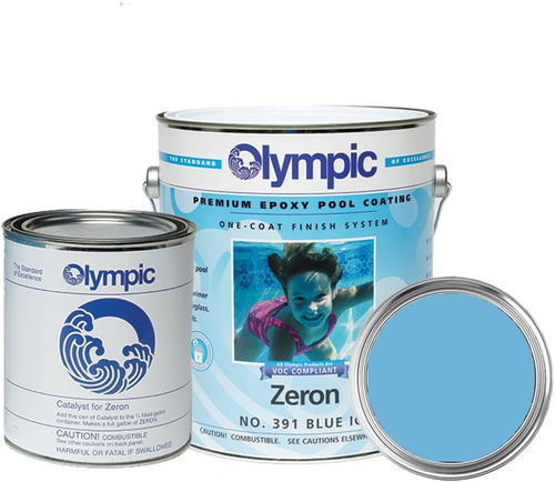 Olympic Pool Paint - Zeron - Blue Ice - 1 Gallon - Two-Part Epoxy ...