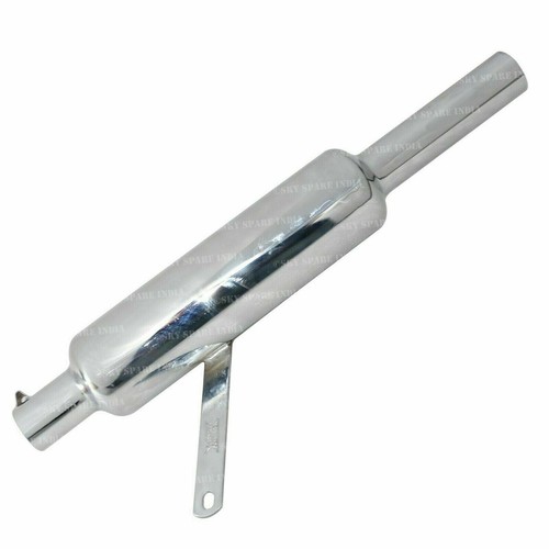 Short Exhaust Silencer Steel Compatible With Royal Enfield Bullet 500cc ...
