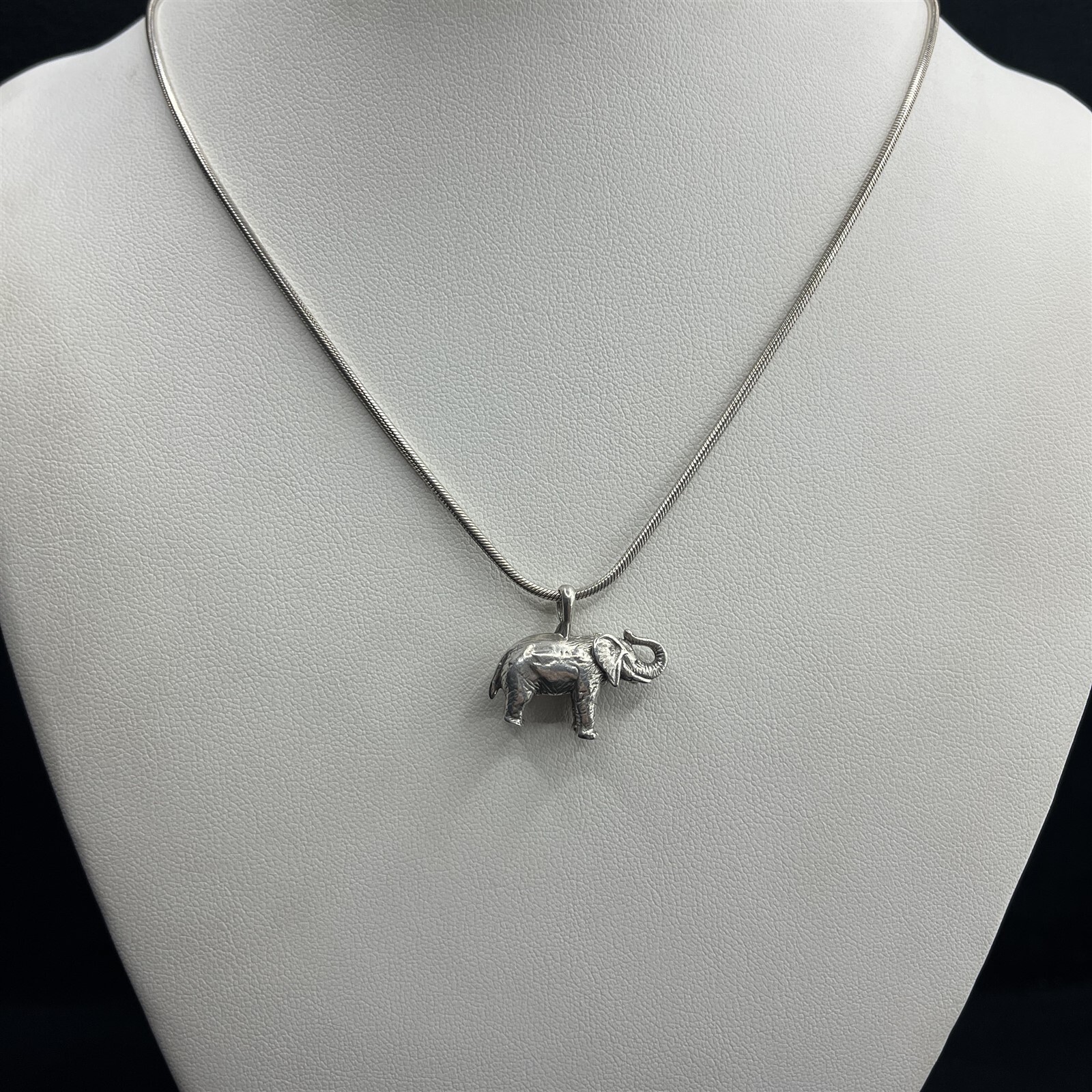 Custom Standing Elephant Animal Nature Carved Solid S… - Gem