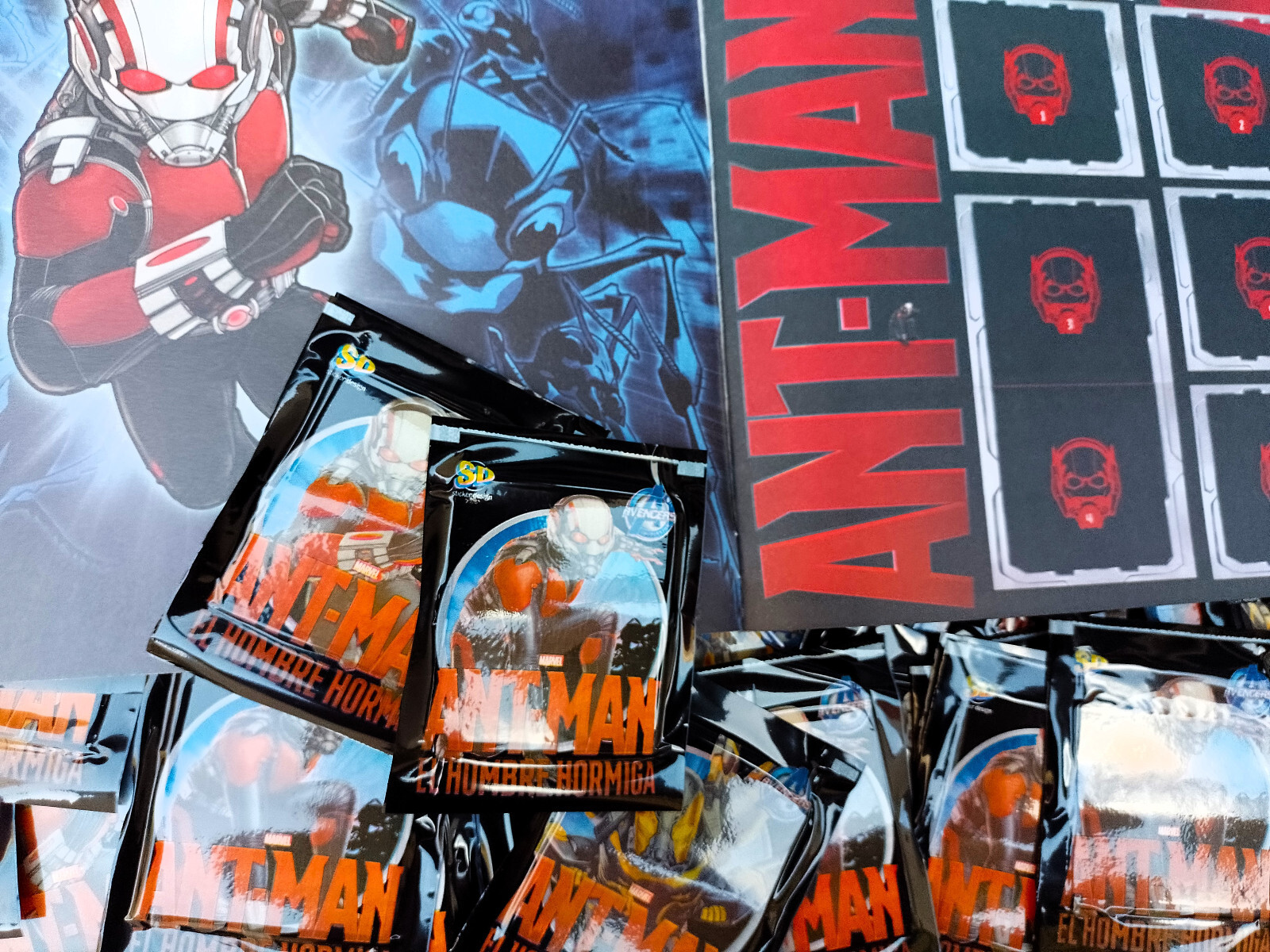 Avengers🔥 Ant-Man Movie🪳 Set 100 Closed packs 🔥(500 S.Cards)🪳 Plus ...