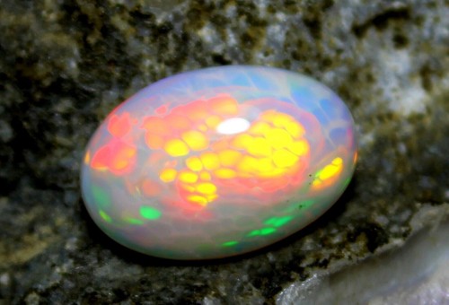 100%Natural Ethiopian White Honey Comb Fire Opal Cabochon Loose ...