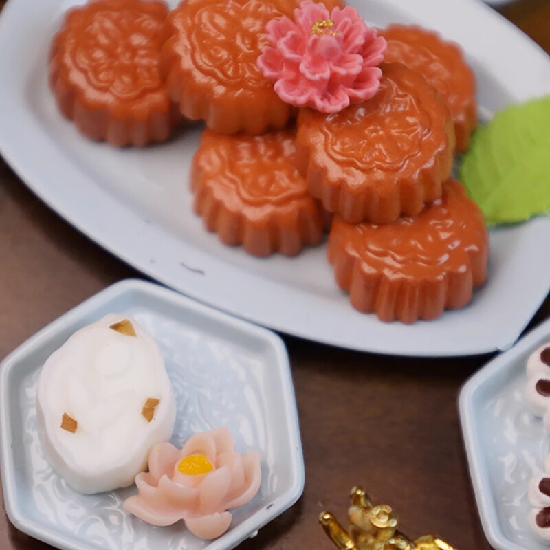 Miniature Toy Simulation Moon Cake Dollhouse Food Dollhouse Mooncake ...
