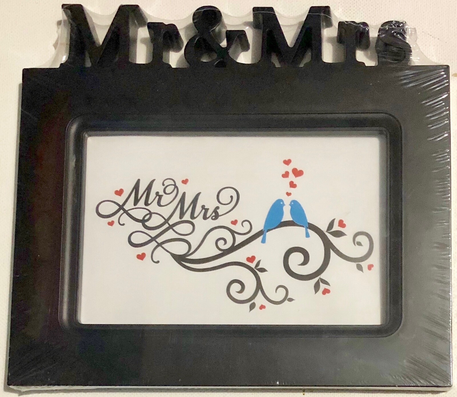 Mr & Mrs photo picture frame, choose white or black, Wedding, Anniversary gift | eBay UK