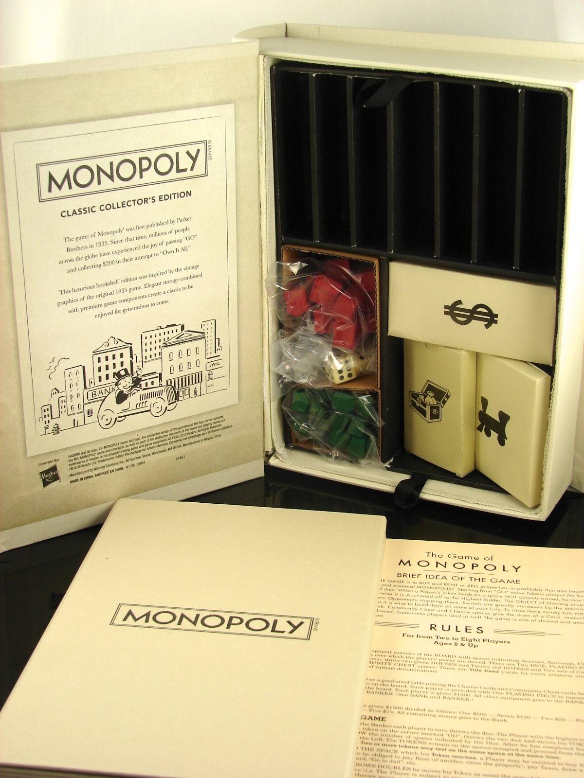 Monopoly Collector's Edition Board Game Classic Fabric Book Parker ...