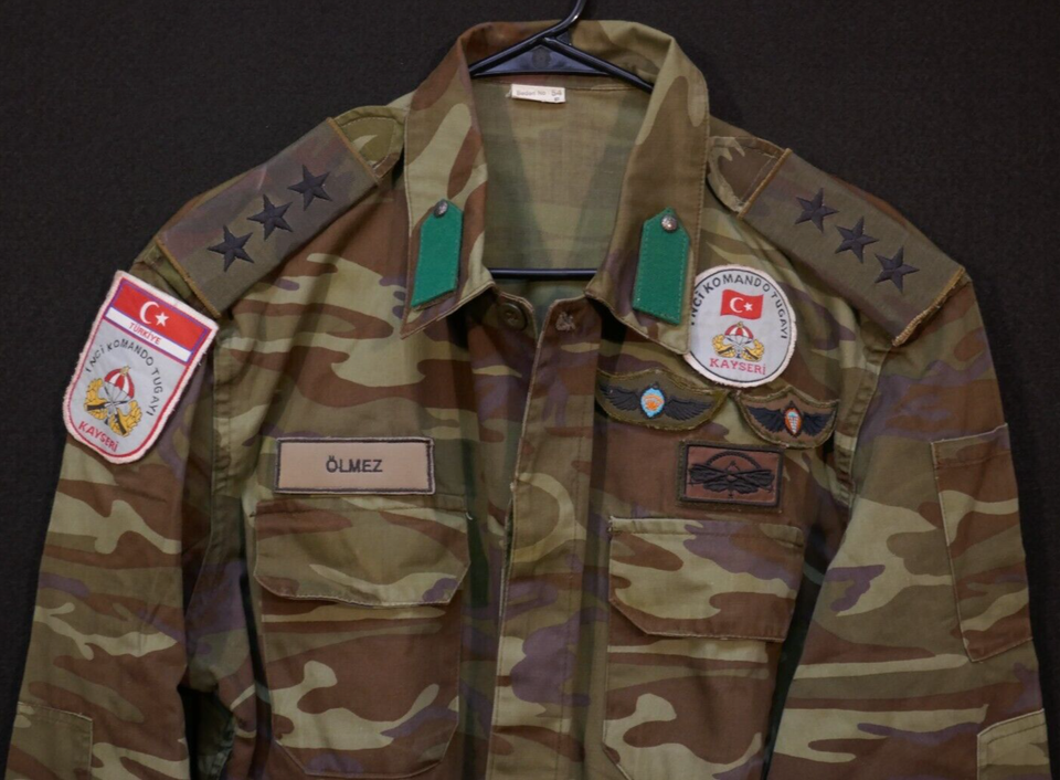 Vintage Turkish Army Captain Airborne Commando Camouflage ERDL Uniform ...