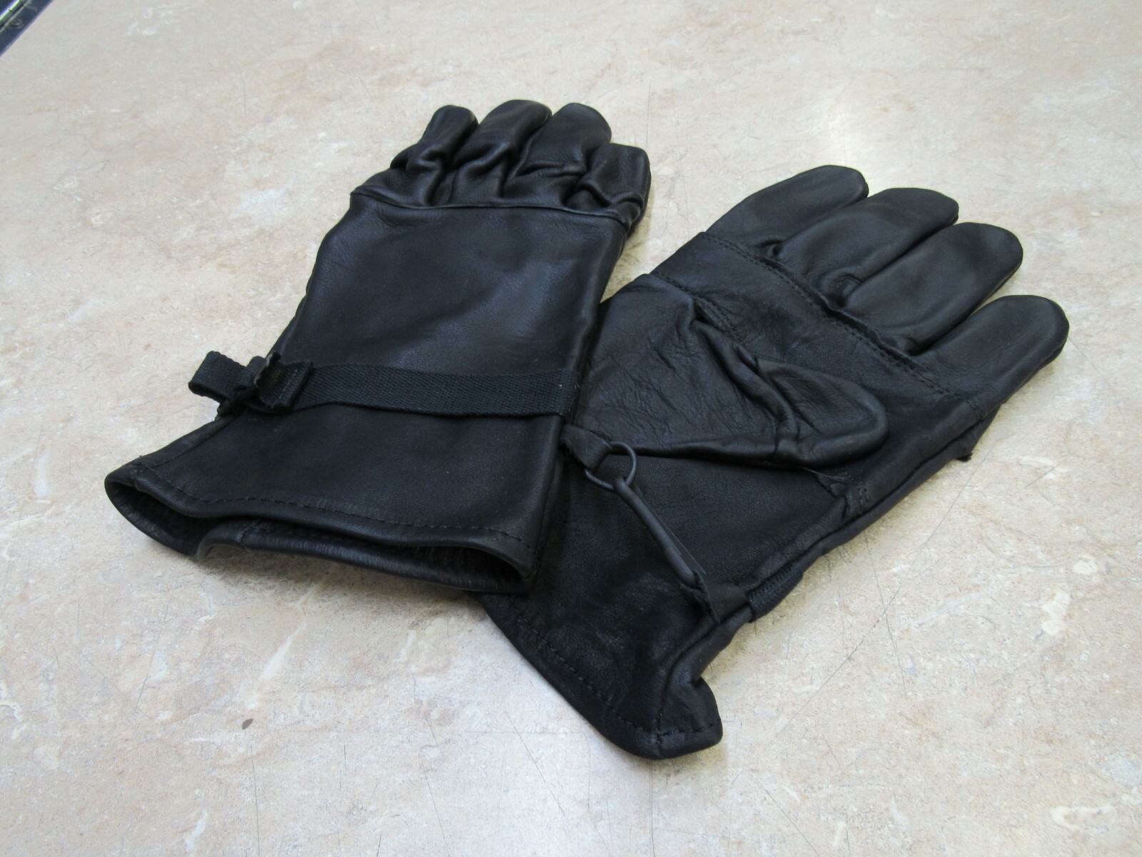 US GI Black Leather D3A Gloves Shell Military Light Duty 1997 Dated ...