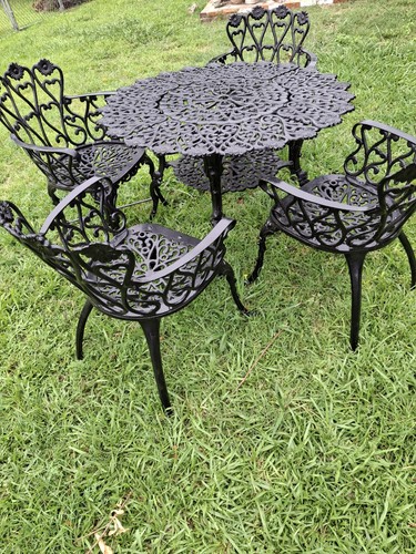 Antique, Vintage outdoor 5 Pcs patio furniture set Metal. used | eBay