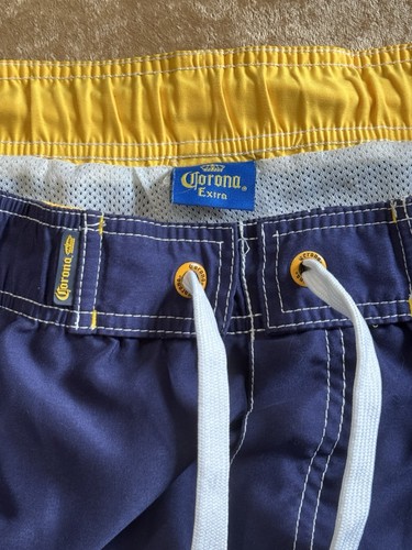 Corona Extra Men’s Lg/Xl Swim Trunks Blue Yellow Logo | eBay