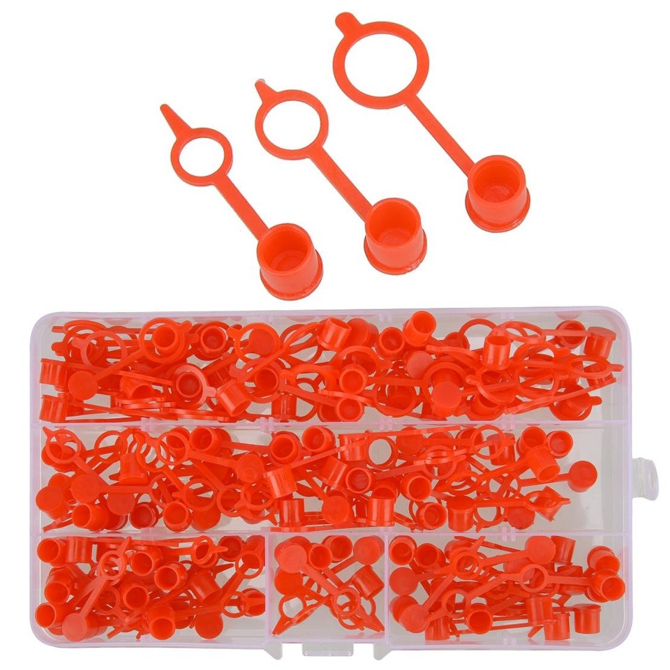 150pcs Brake Bleeder Screw Caps Grease Zerk Fitting Cap Rubber Dust ...