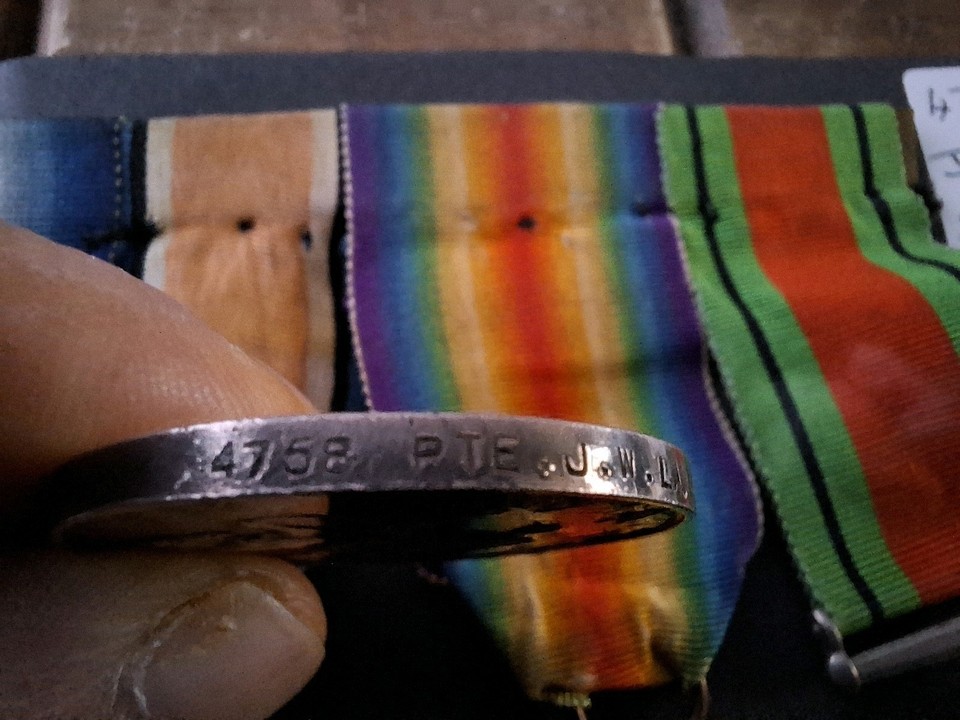 Ww1 1915 Trio And Ww2 Defence Medal, 4758 Pte John Lawson 2nd Border ...