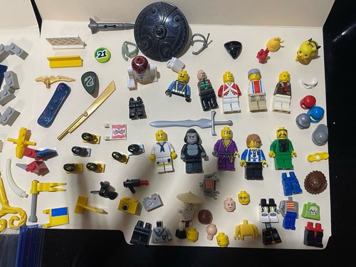 Lego Lot Of Mini figures, Bag Of Assorted Legos, And A Unopened Lego ...