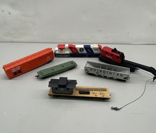 Mantua Tyco 1776 Bicentennial Locomotive + 5 HO Scale Train Car Lot ...