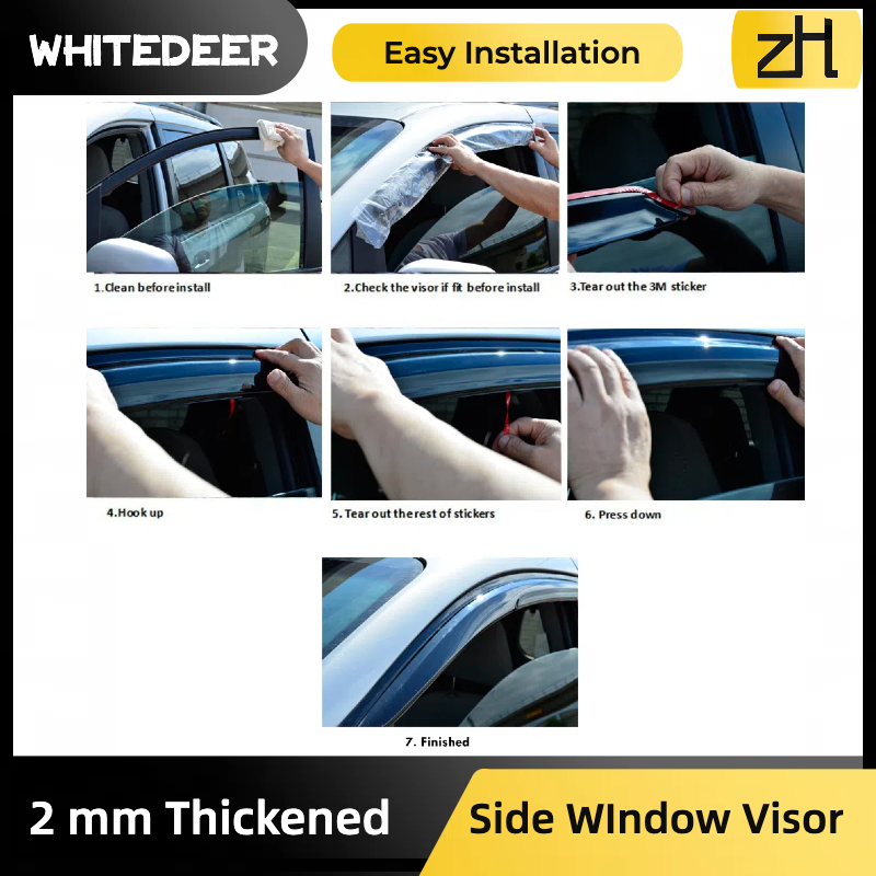 Fits Toyota Prius 2004-2009 Side Window Visor Sun Rain Deflector Guard ...