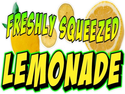 FRESH SQUEEZED LEMONADE LEMON ADE VINYL DECAL (CHOOSE A SIZE)BOARDWALK ...