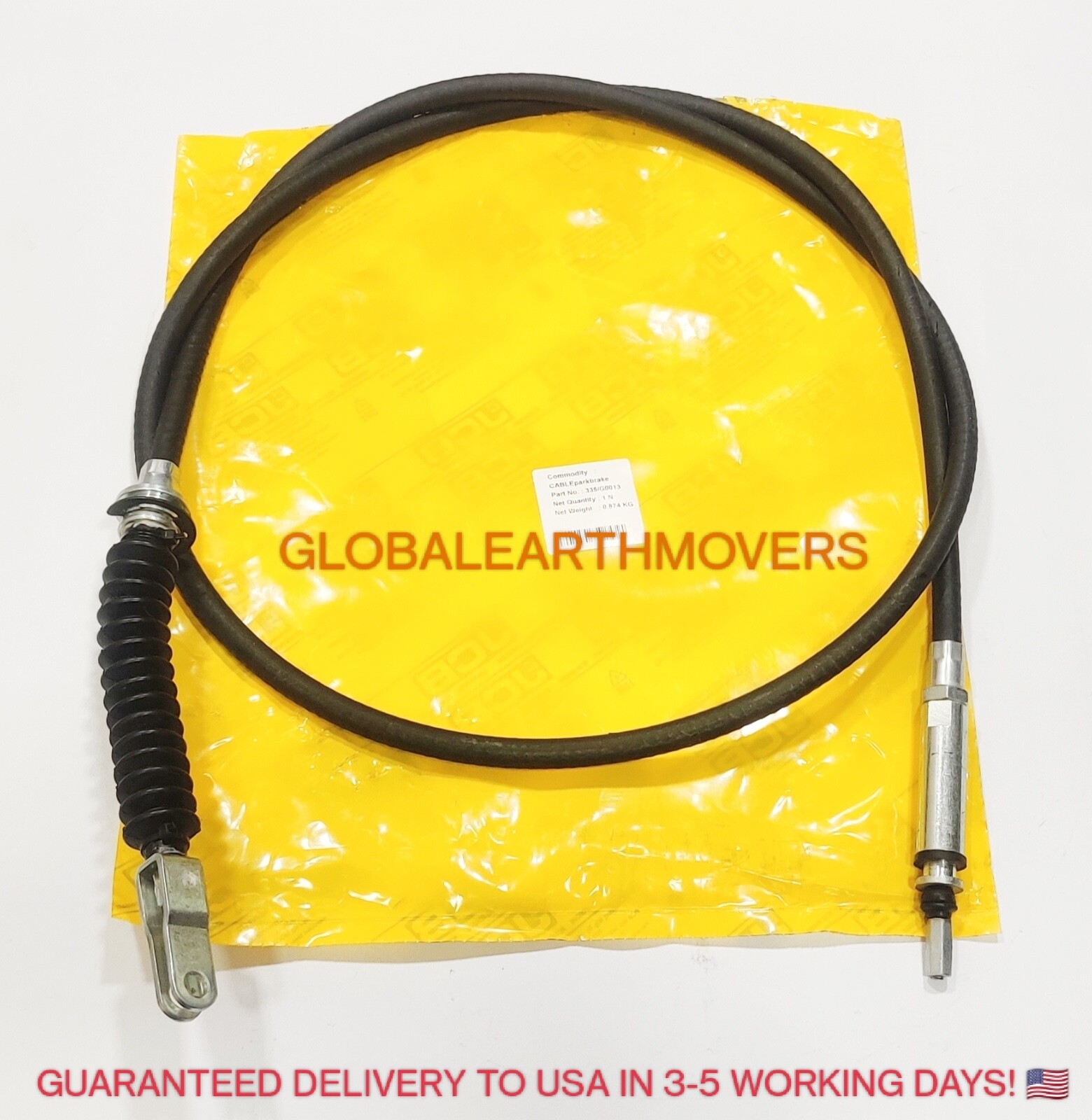 JCB BACKHOE - GENUINE JCB PARKING BRAKE CABLE (PART NUMBER 335/G0013 ...