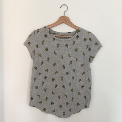 Loft Heather Gray Cactus Tee Size S | eBay