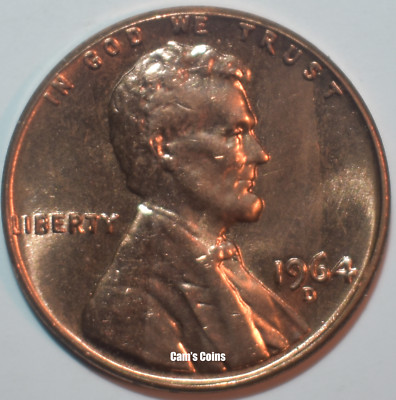 1964 D Lincoln Memorial Penny Red Brilliant Uncirculated (BU) Cent | eBay