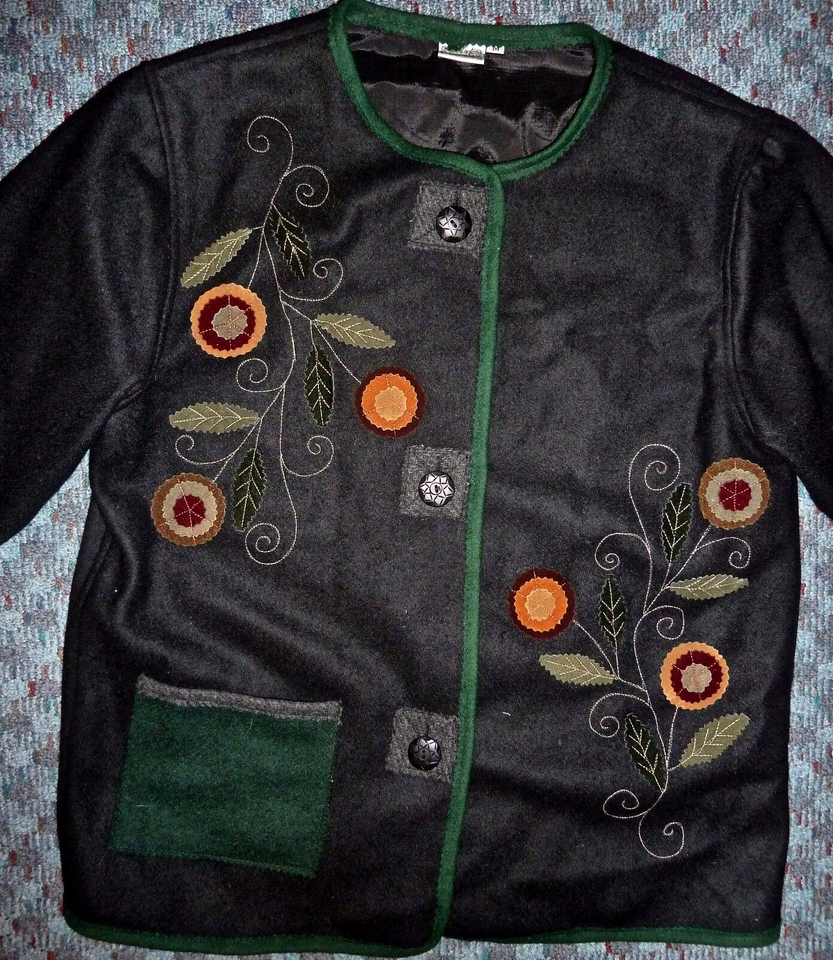 PARSLEY & SAGE - EMBELLISHED WOOL ARTSY BLAZER/SUIT-JACKET- MISSES M | eBay