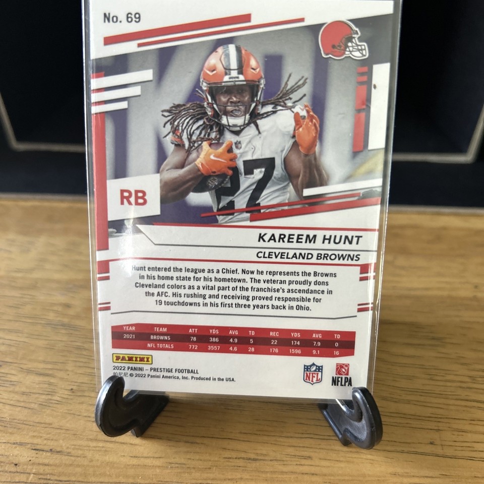 2022 Prestige NFL Kareem Hunt Browns Green Parallel XTRA Points # /249 ...