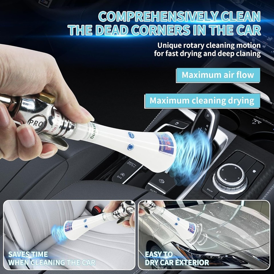 Tornado Mini Car Cleaning Gun High Pressure Air Blow Gun Vortex Dirt ...