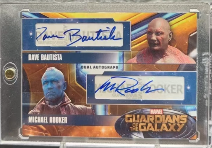 2014 UD Guardians of the Galaxy Michael Rooker Dave Bautista Dual ...