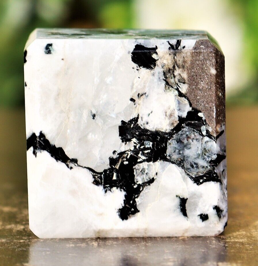 35MM White Rainbow Moonstone Cube Chakra Healing Crystal Carving ...