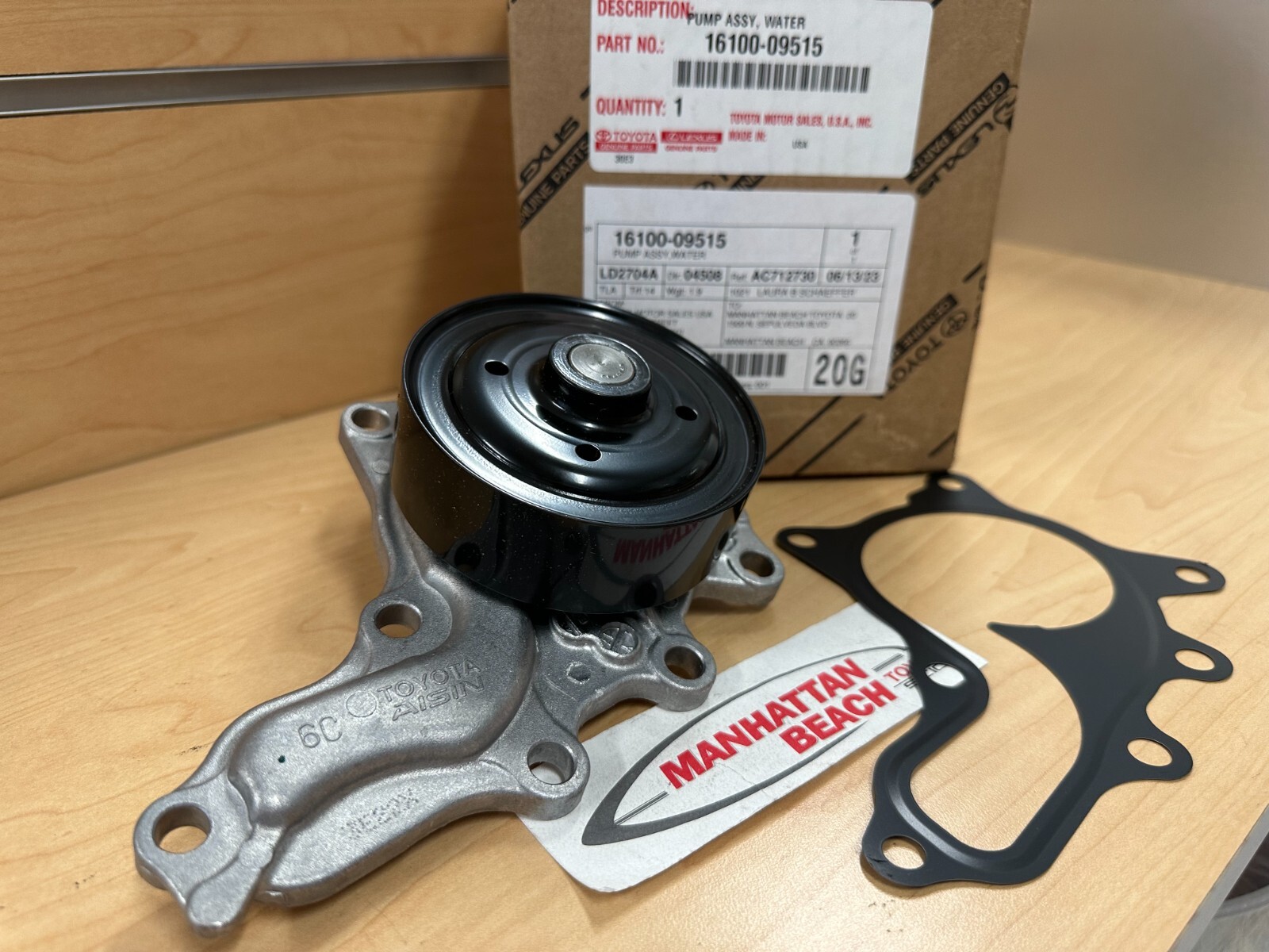 09-17 CAMRY, 09-18 RAV4 2.5L OEM ENGINE WATER PUMP 16100-09515 GENUINE ...