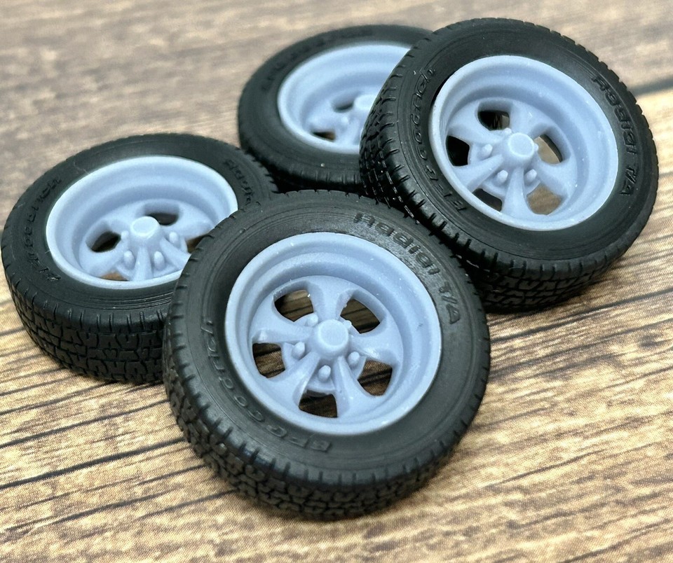 1/24 Scale: 17-inch “Keystone Klassic” Model car wheels/tires. Resin; 1 ...