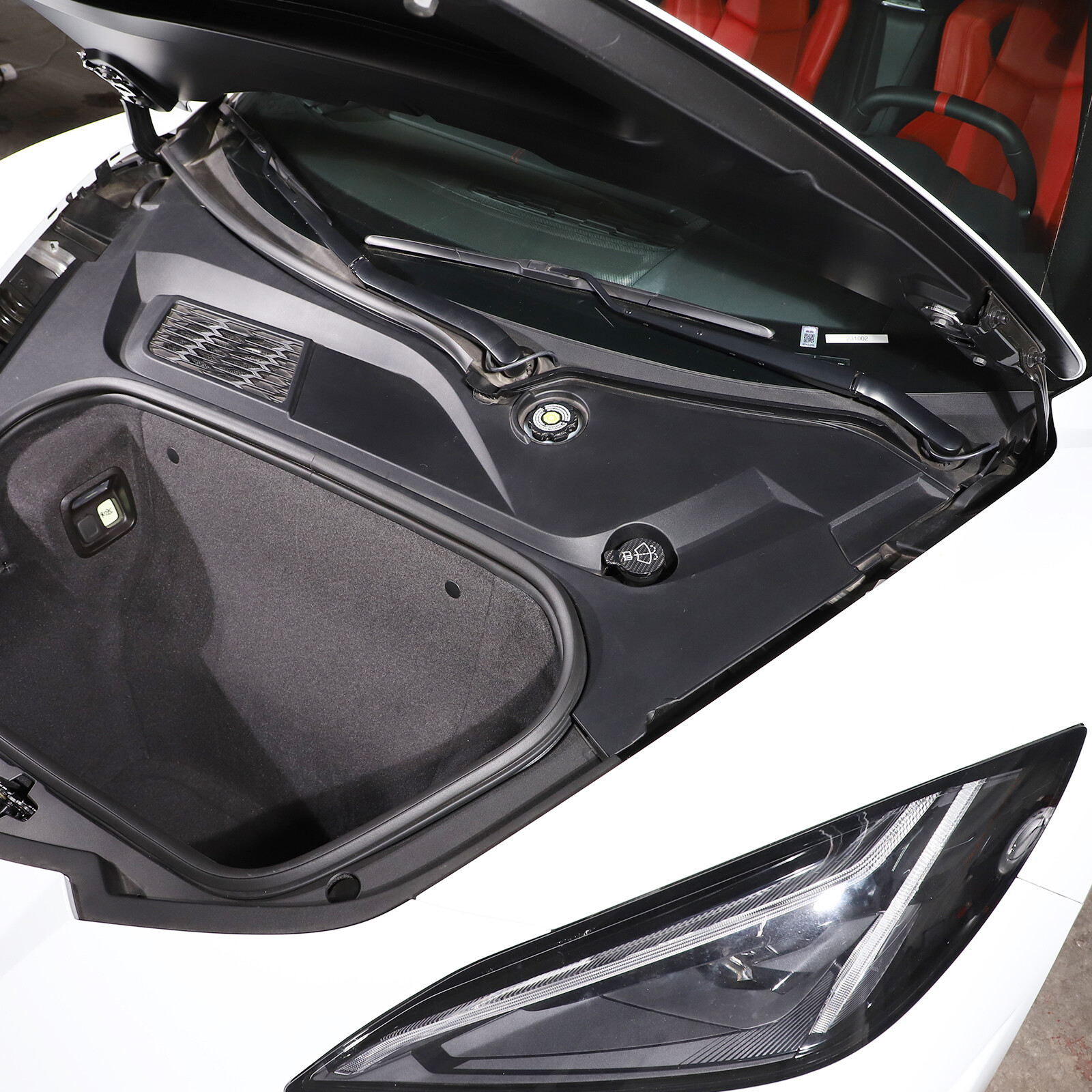 4PCS Carbon Fiber Engine Bay Engine Oil Cover Cap For Corvette C7 C8 ...