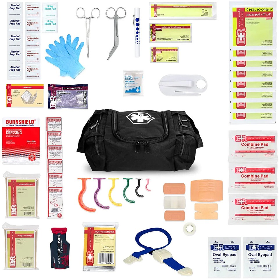First Responder Fully Stocked Trauma First Aid Kit - 4 Color Bag | eBay